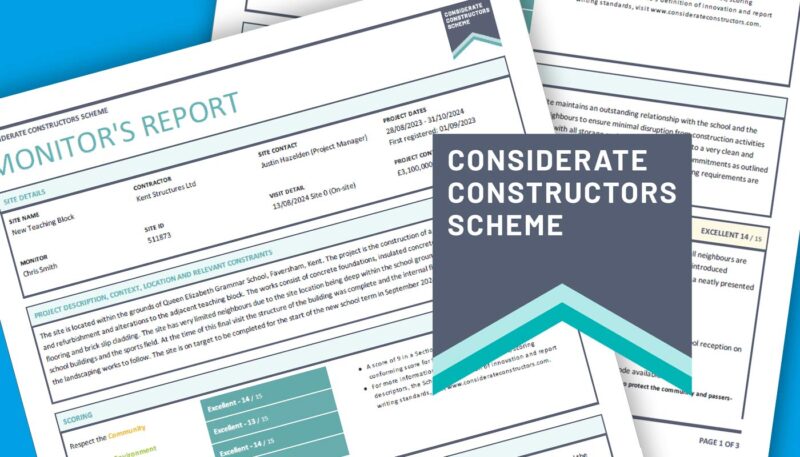 Considerate Contractors Scheme - Excellent - Kent Structures
